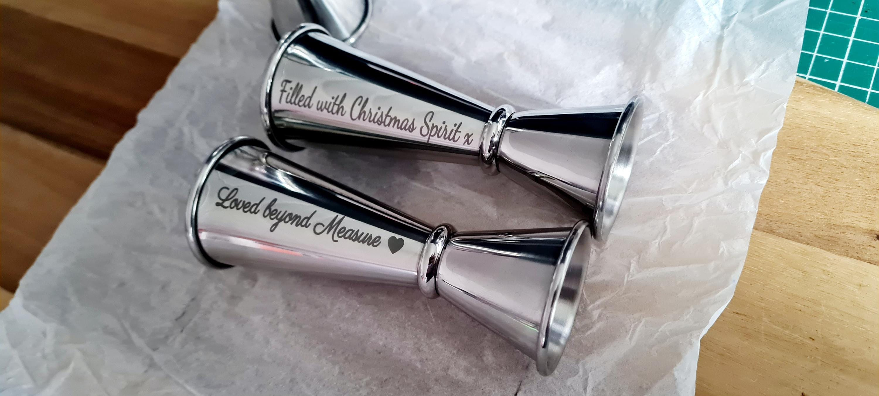 Personalised Stainless Steel Jigger / Spirit Measure - Christmas Gift ...